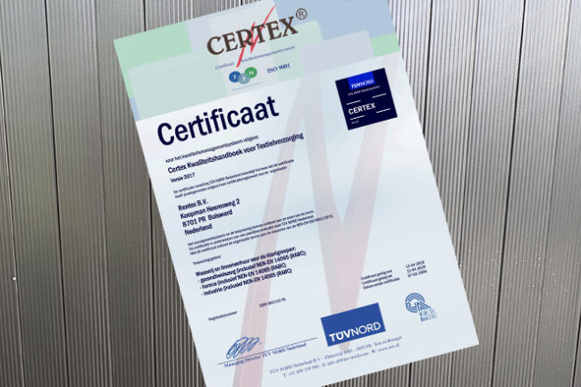 Rentex opnieuw Certex-gecertificeerd - NETEX